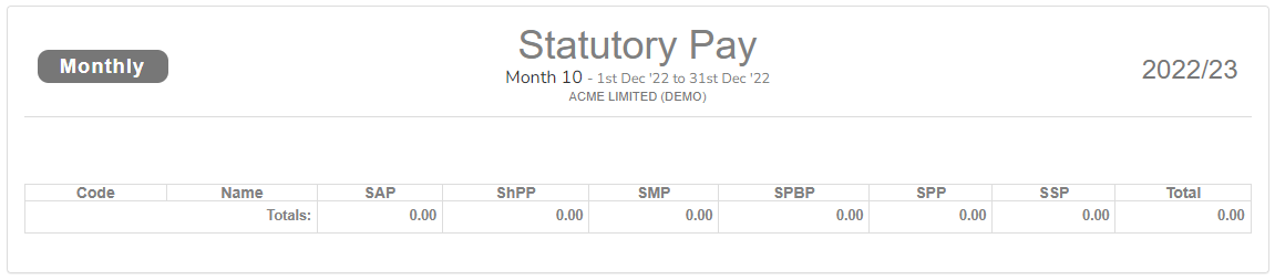 Statutory Pay